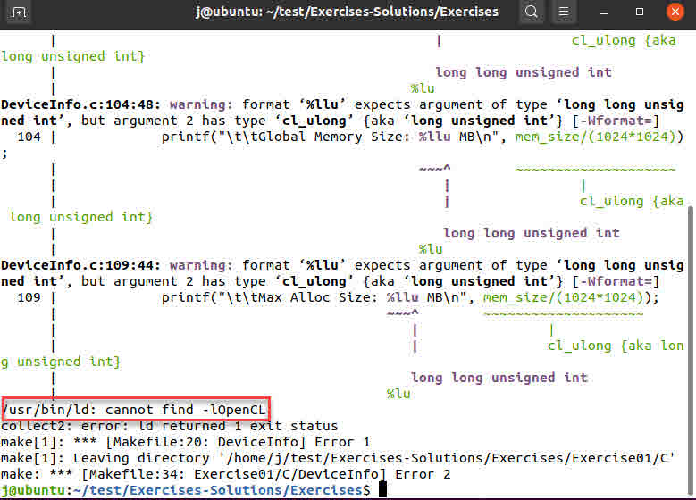  usr bin ld Cannot Find Lopencl Linux Tutorials