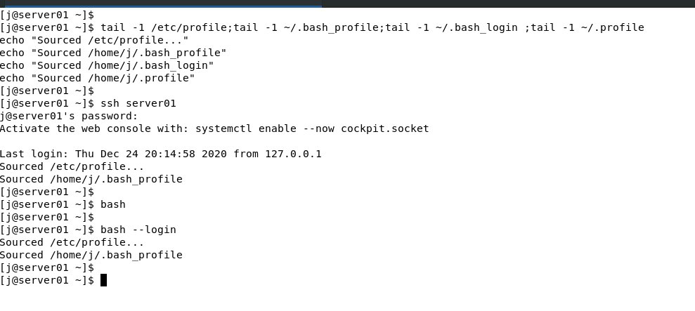 Bash Etcprofile Dot Bashprofile Bashlogin Profile Source Sequence Linux Tutorials